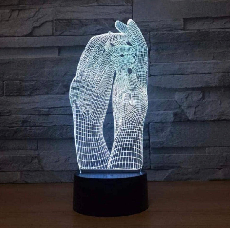 LICHTMEMO LED Lampe personalisiert mit 3D Händen – Lichtmemo
